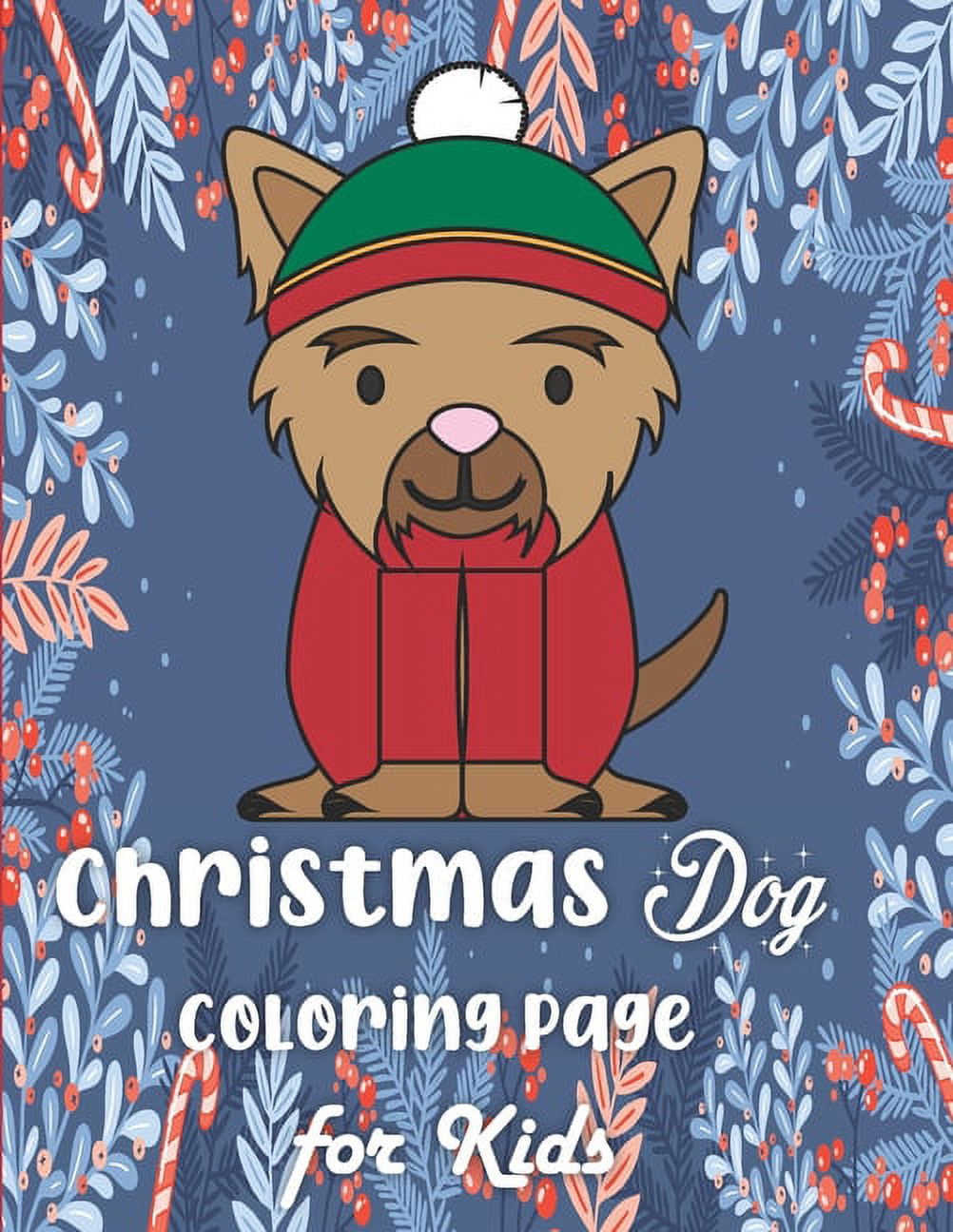 Cute Christmas Dog Coloring Pages