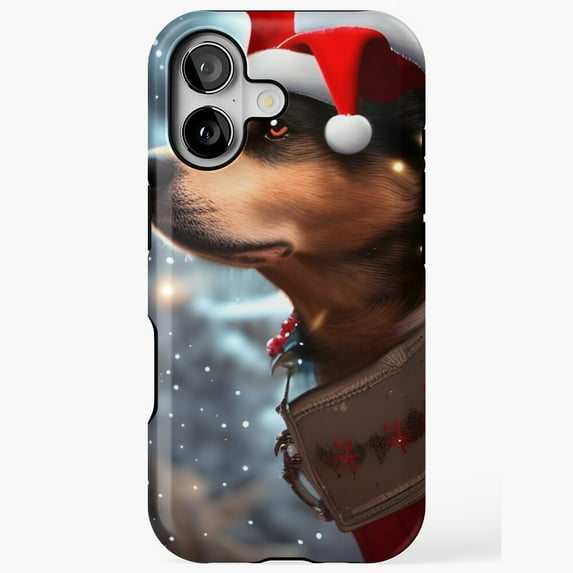 Christmas Dog Holiday Art Case for iPhone 11 12 13 14 15 16 17 Pro Max ...
