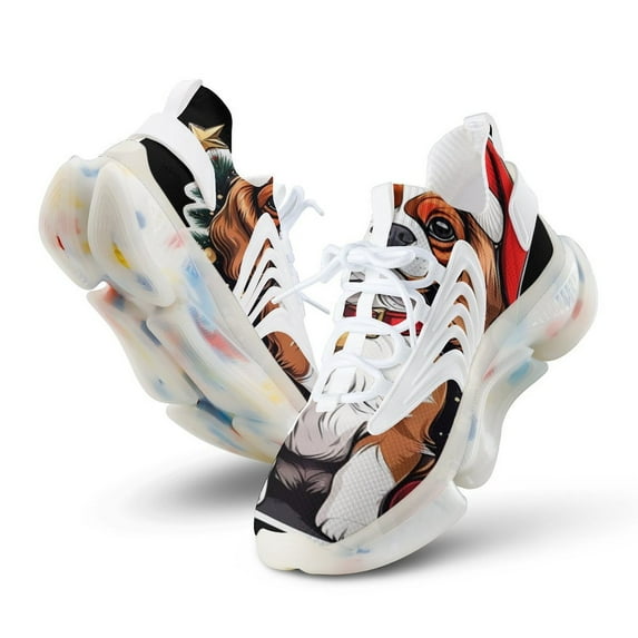 Christmas Dog Ornament Walking Shoes for Men Woman Lightweight Tennis ...