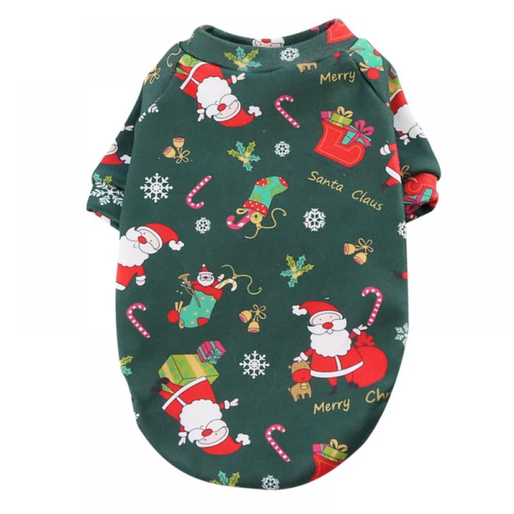Christmas Dog Pajamas Winter Pet Dog Clothes Dog Xmas Apparel Coat ...