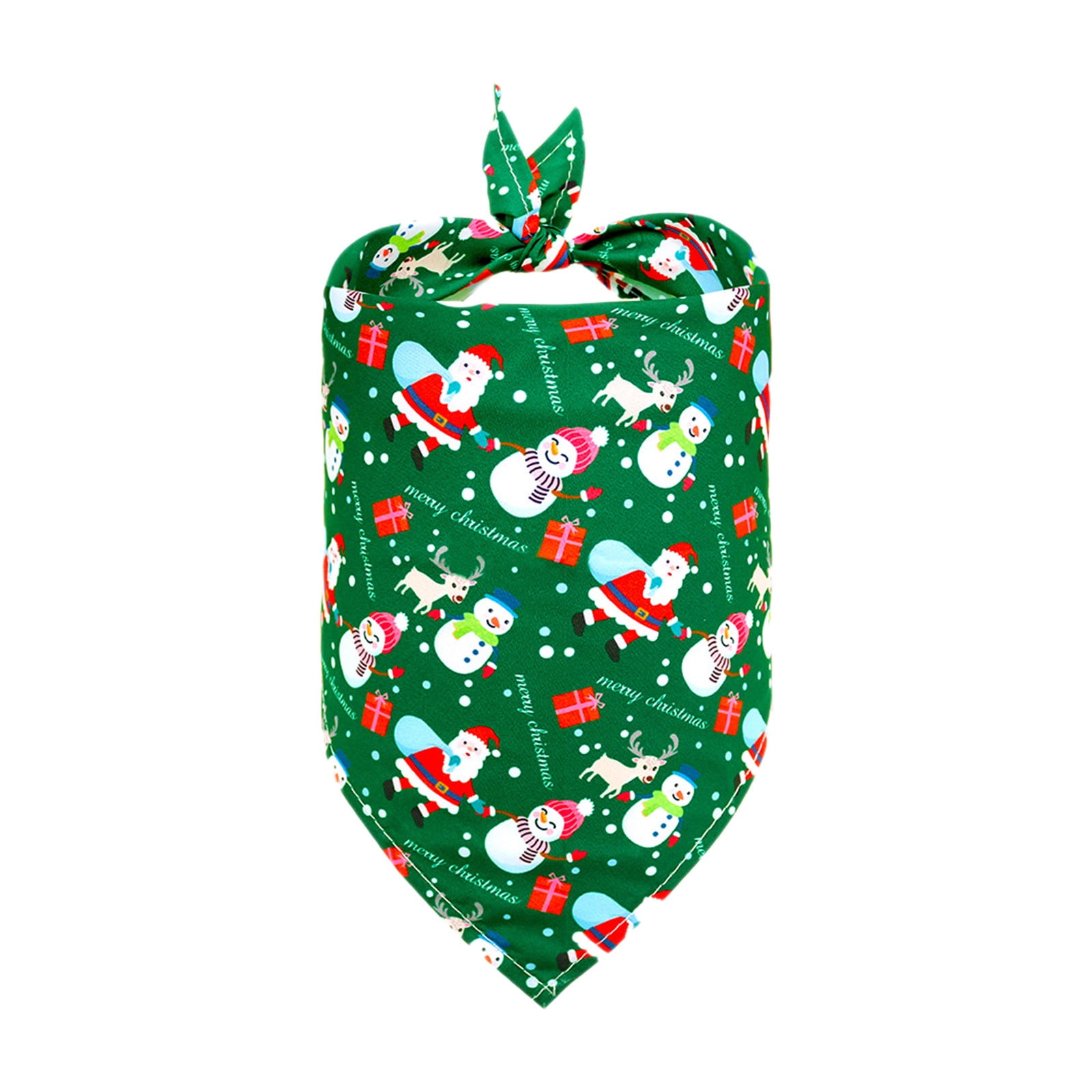A Christmas Dog Scarf Pet Bandana With Double-Sided Holiday Patterns ...