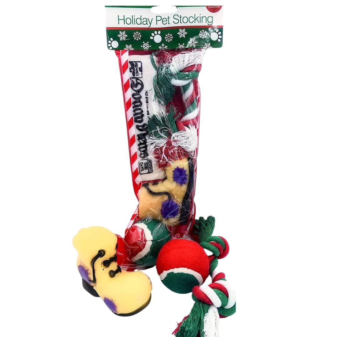 Christmas Dog Stocking Toys. Pack Assorted with Squeaker of Newspaper ...