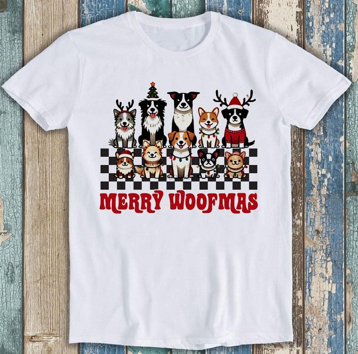 Christmas Dogs Dog Lover Merry Woofmas Meme Funny Gift Tee T Shirt 1825 ...