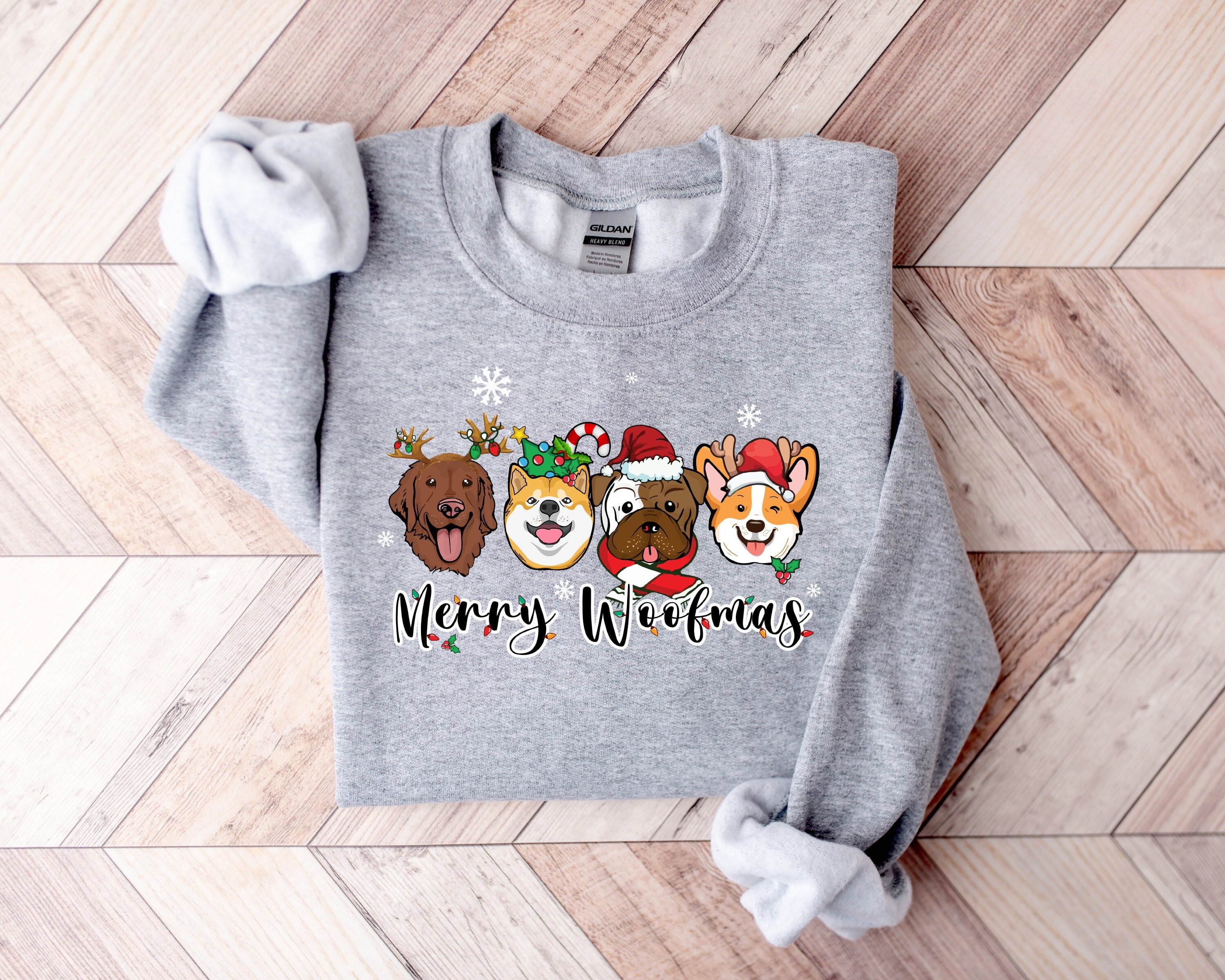 Christmas Dogs T-Shirt,Happy Dog Year Shirt,Funny Christmas Dog Shirt ...