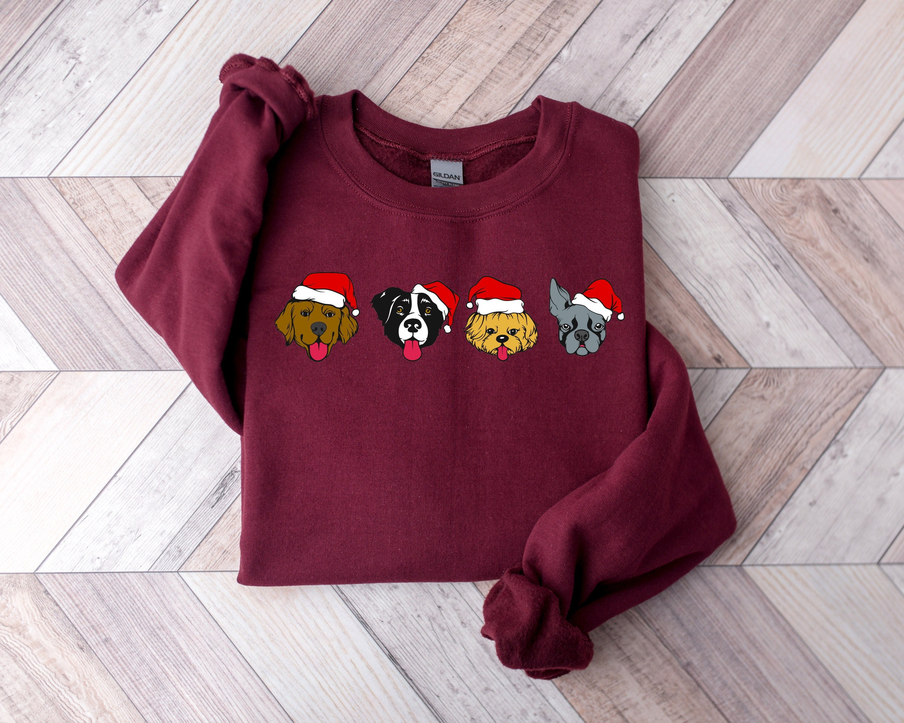 Christmas Dogs T-Shirt,Happy Dog Year Shirt,Funny Christmas Dog Shirt ...