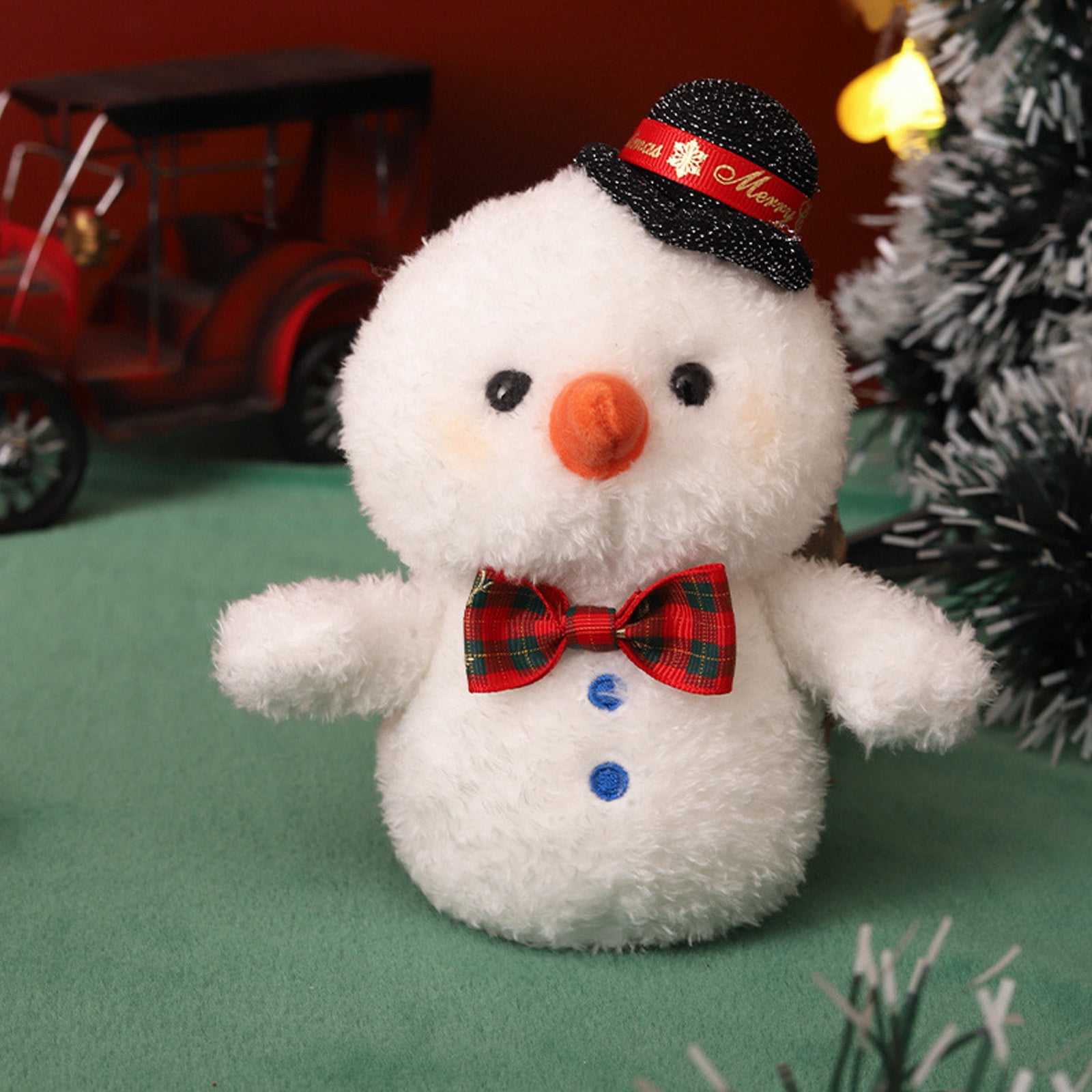 Christmas Doll Ornament, Santa Snowman Deer Figurine, Holiday Tabletop ...