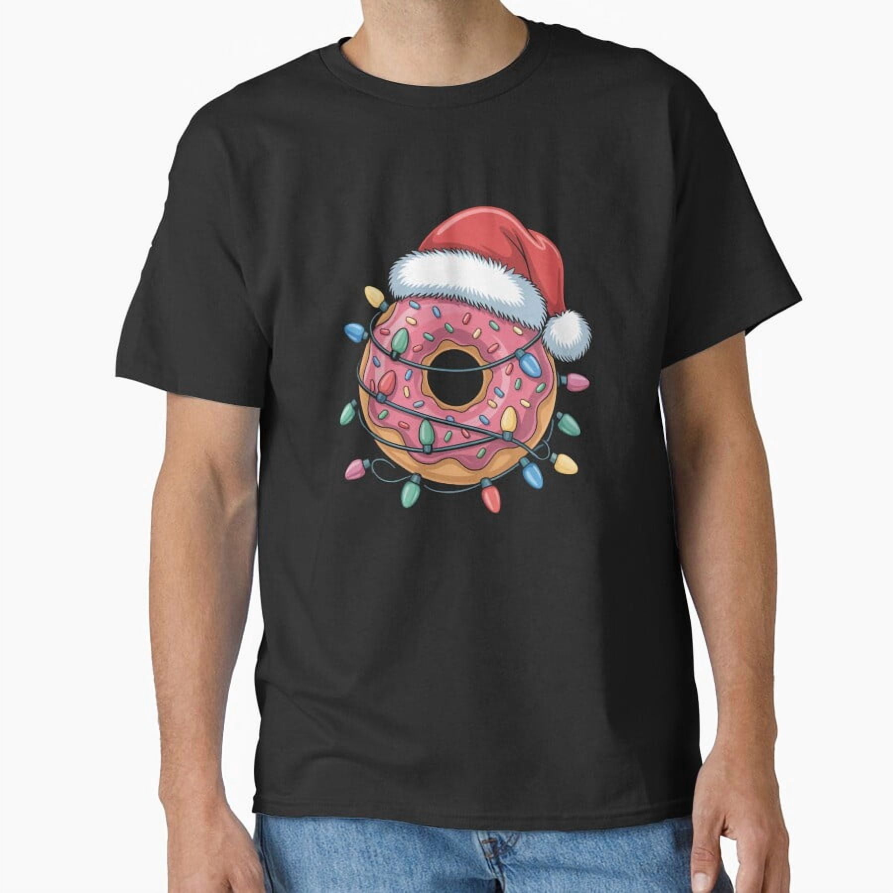 Christmas Donut With A St. Nick Hat And Sprinkles Funny Holiday Food ...