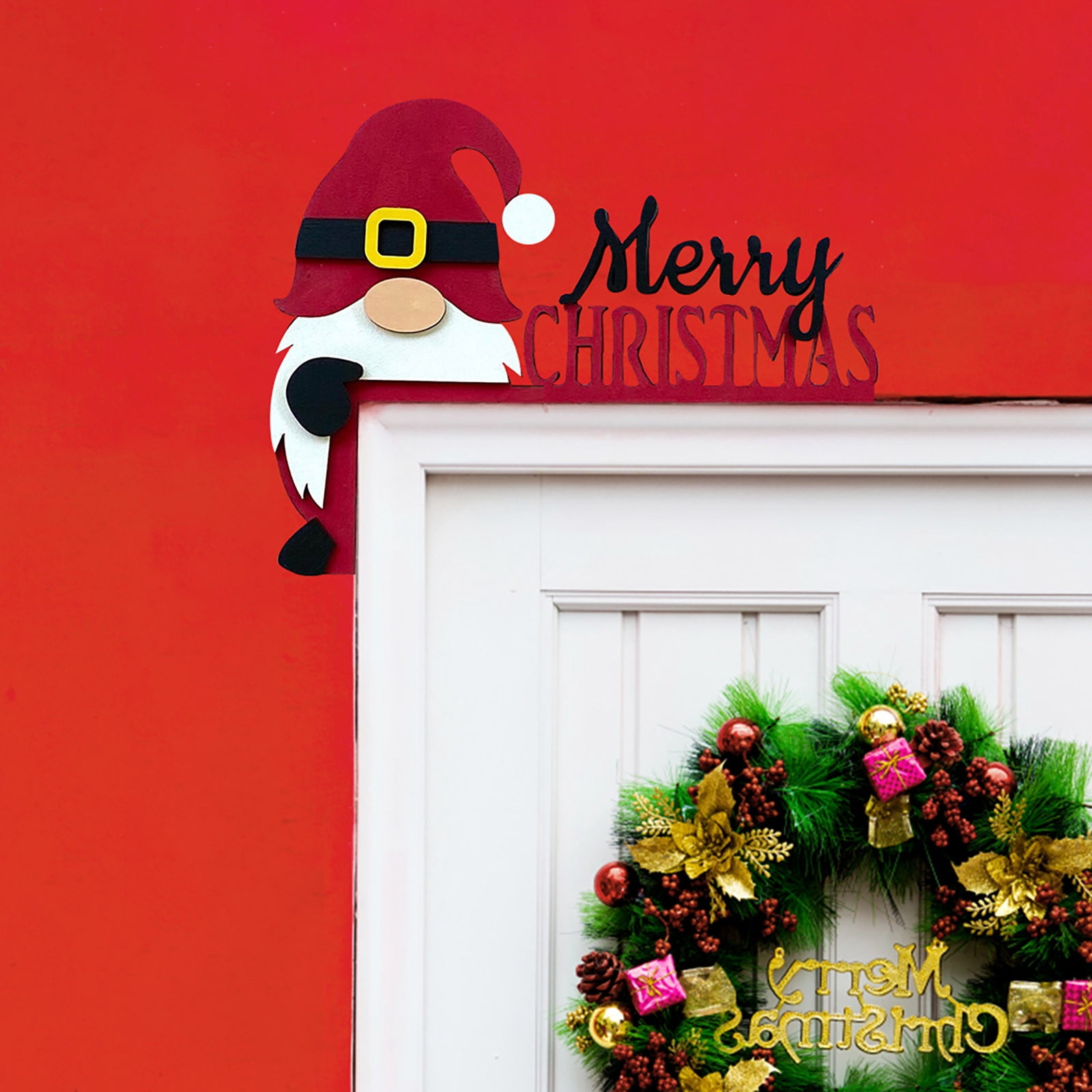 Christmas Door Corner 20cm C Christmas Snowman Wooden Door Corners for ...