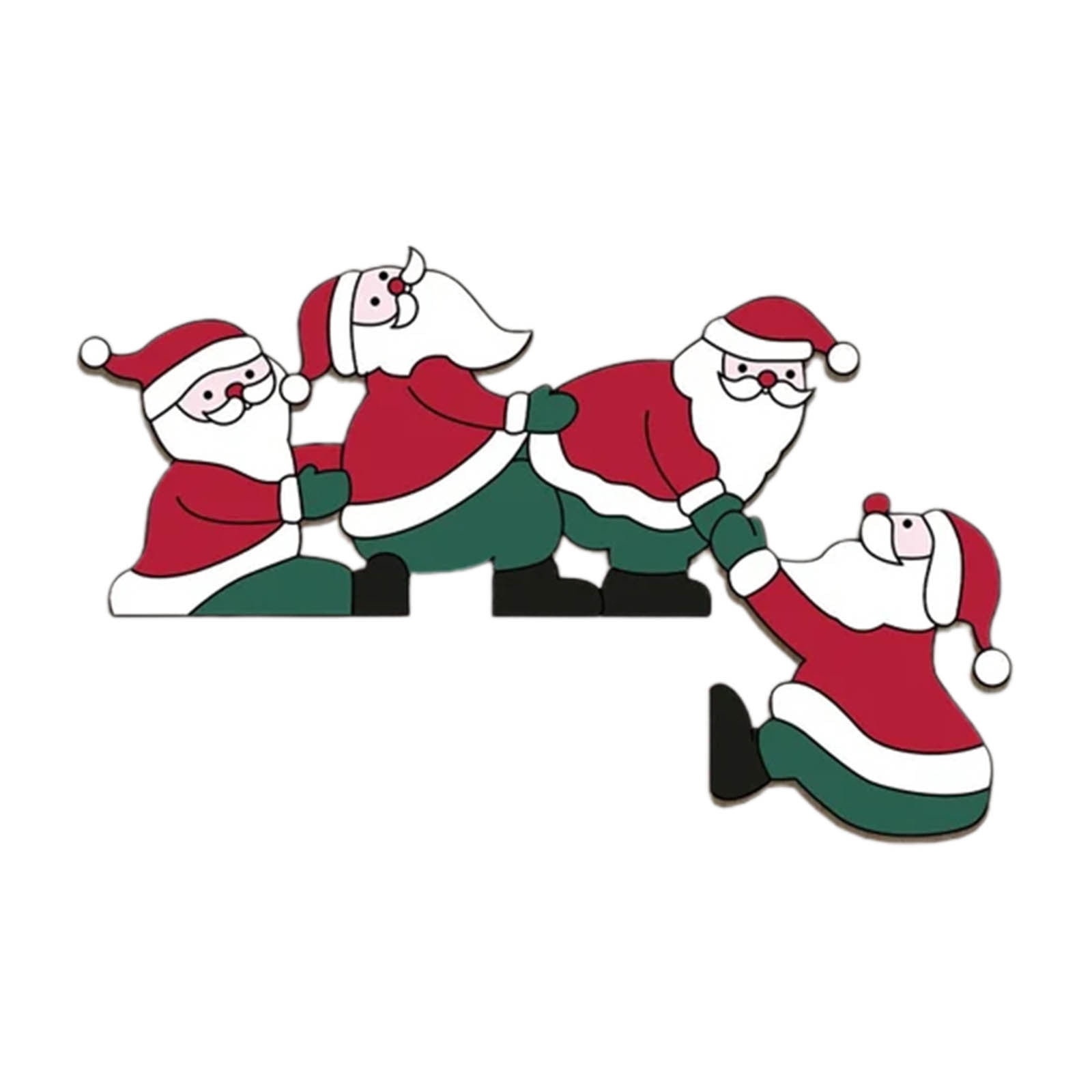 Christmas Door Corner Decoration, Frame Wall Sign Retro Wooden Xmas ...