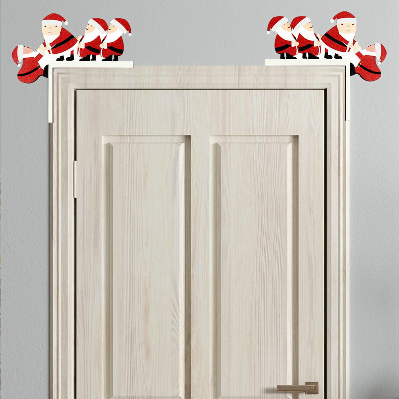 Christmas Door Corner Frame Decorations, Christmas Santa Claus Gnomes ...