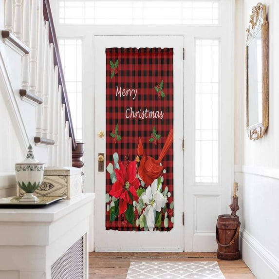 Christmas Door Curtains for Door Window, French Sidelight Front Back ...