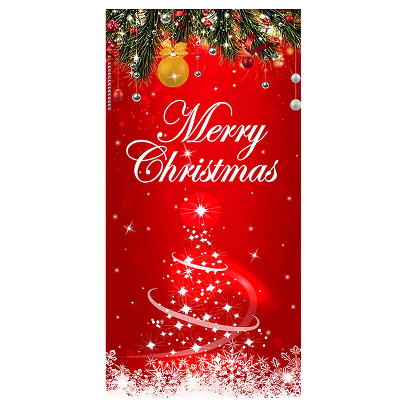 Christmas Door Decoration Door Cover Hanging Cloth Holiday Party Layout ...