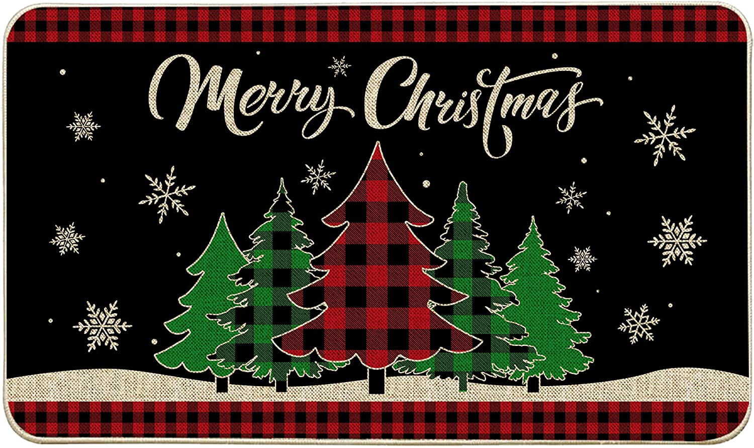 Christmas Door Mats Outdoor 17x29 Inch, Welcome Door Mats for Front ...
