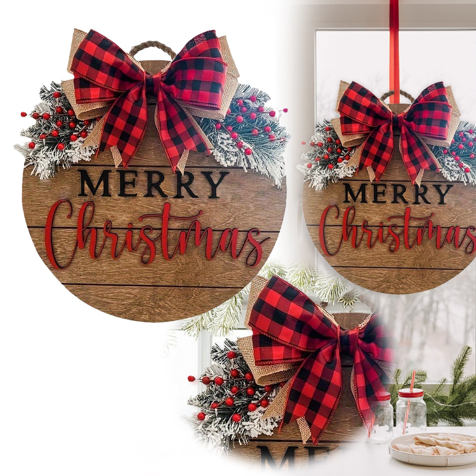 Christmas Door hanging decoration,Merry Christmas Front Door Christmas ...