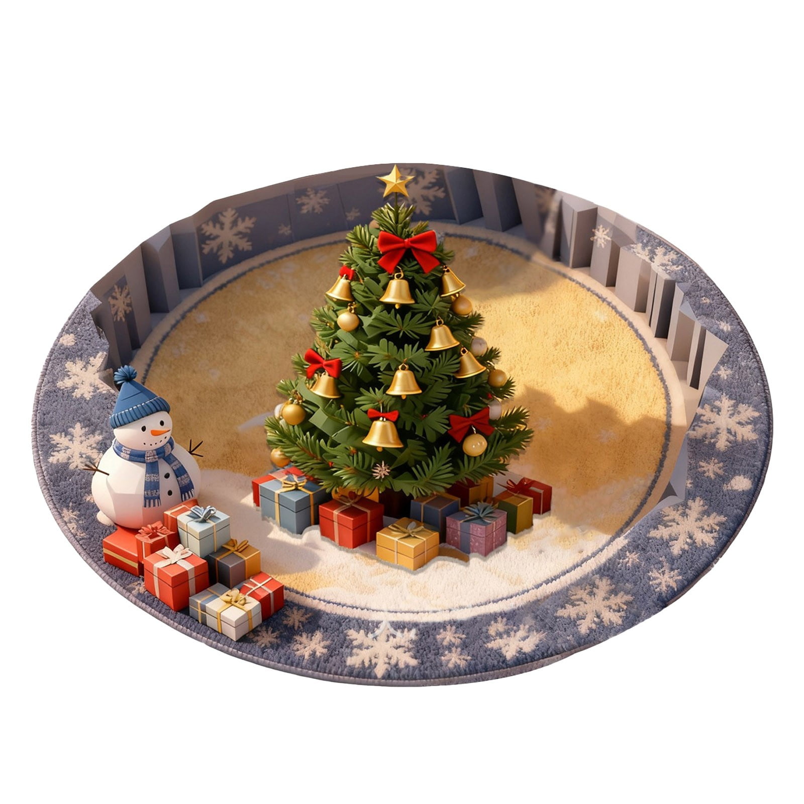 Christmas Doormat Carpet Festive Holiday Doormat with Snowman and ...
