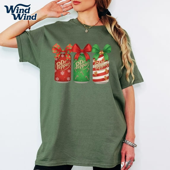 Christmas Dr Pepper Coquette T-Shirt, Festive Holiday Tee, Unisex Graphic Shirt, Xmas Gift ...