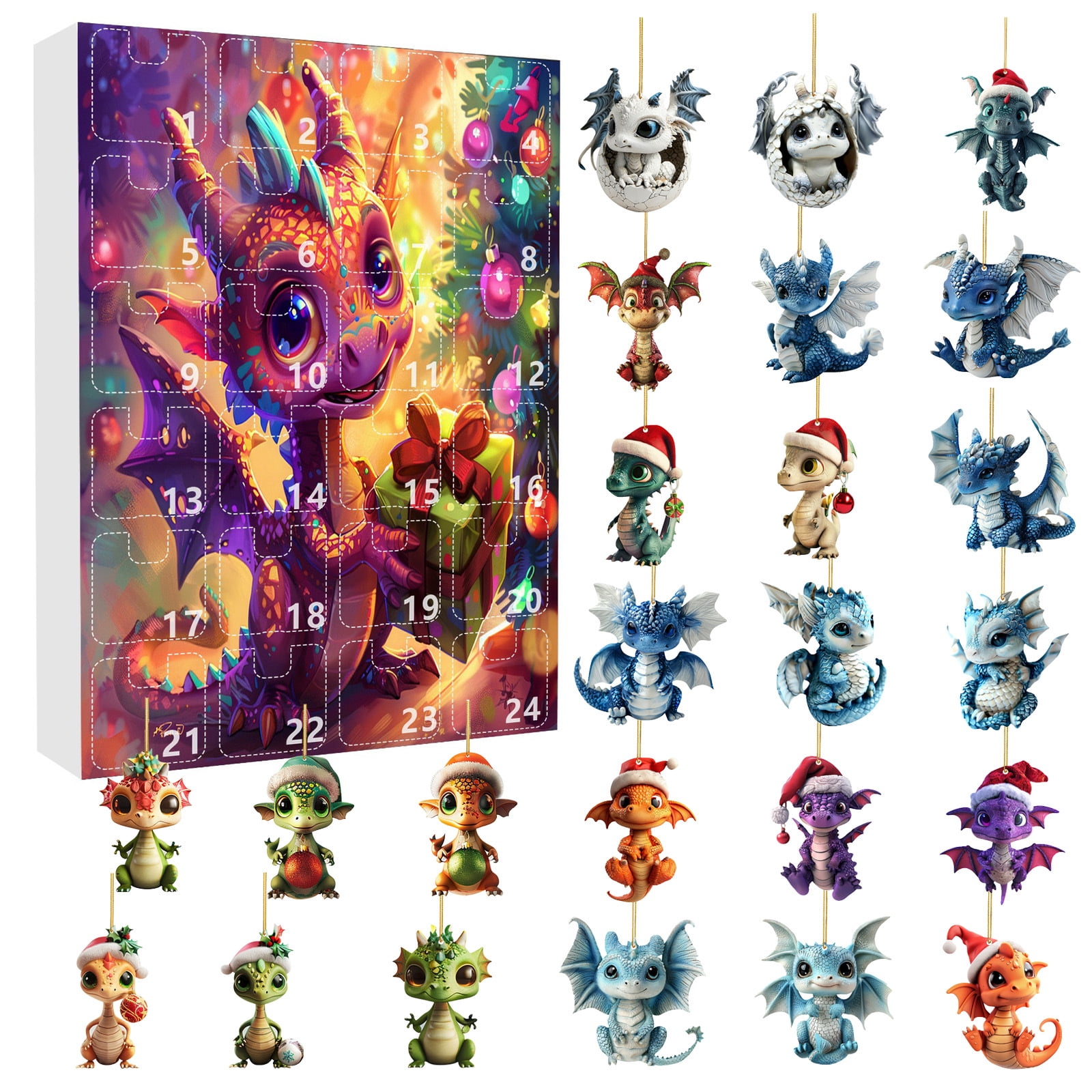 LEJHVAQK Dragon Advent Calendar 2025, Christmas Advent Calendar with 24 ...