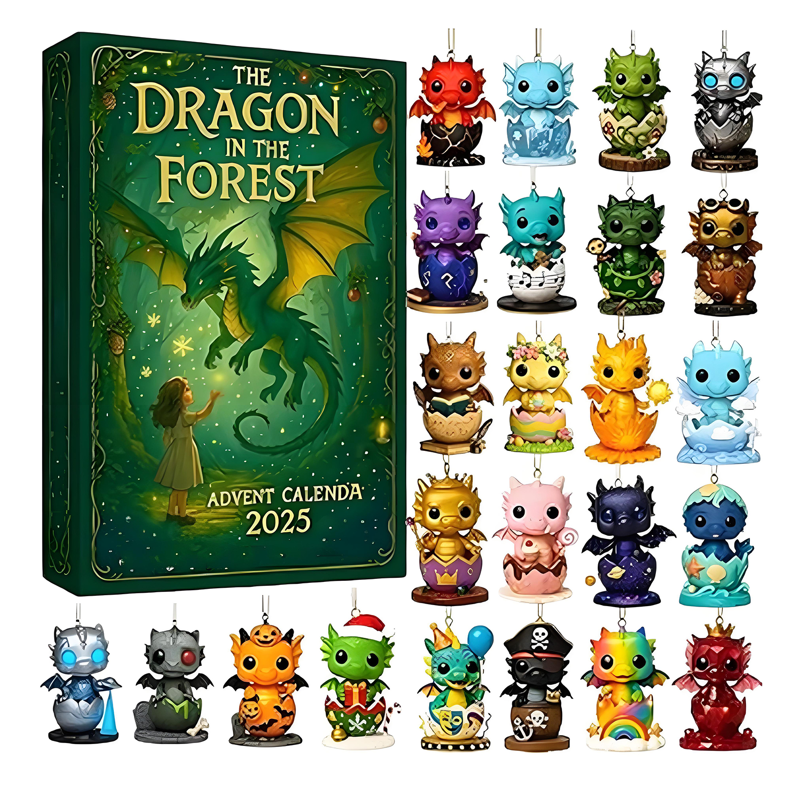 Christmas Dragon Advent Calendar, 24-Day Christmas Dragon in the Forest ...