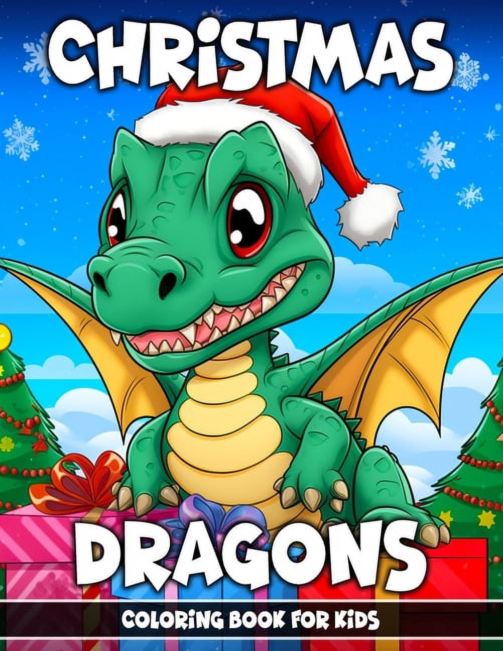 Christmas Dragons Coloring Book for Kids: 110 Amazing Coloring Pages ...