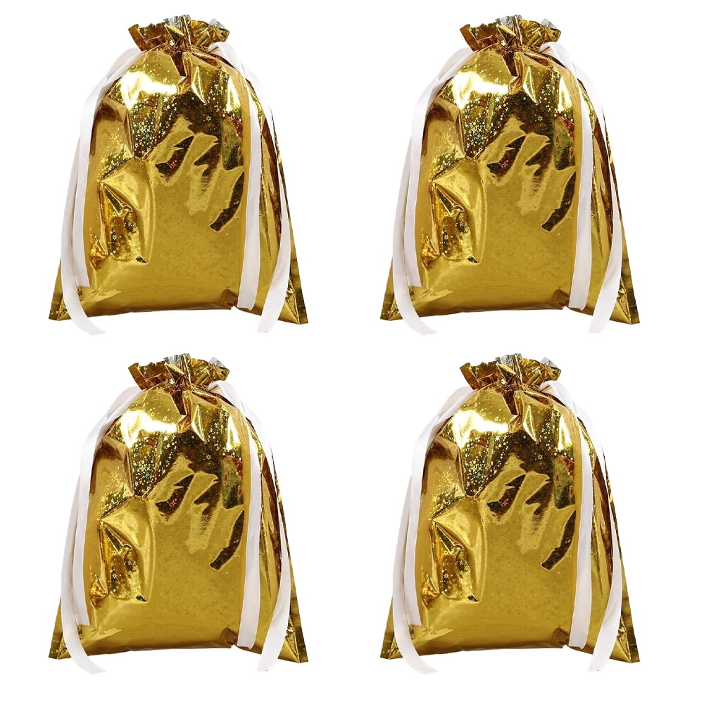 Christmas Drawstring Gift Bags Christmas Party Goody Gift Wrapping Bag ...