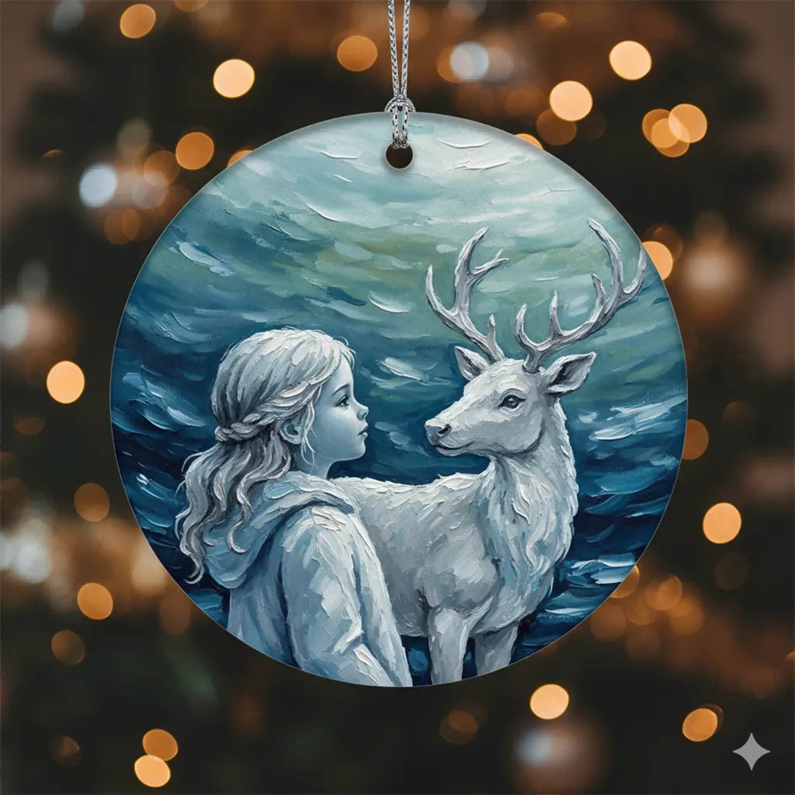 Christmas Dream Riding on Reindeer Ornament, Courage & Magic, Fairy ...