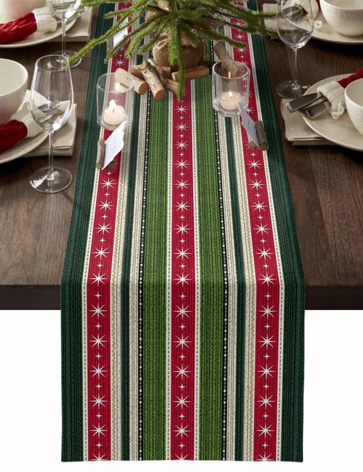 Christmas Dresser Scarf Farmhouse, Dining Table Decorations for Wedding ...