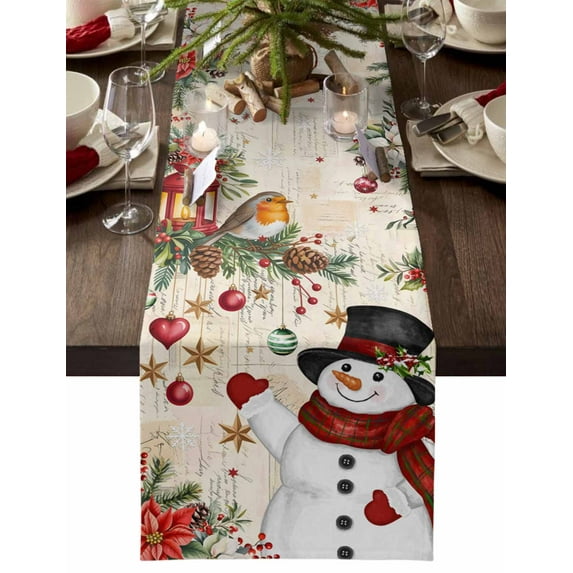 Christmas Dresser Scarf Farmhouse, Dining Table Decorations for Wedding ...