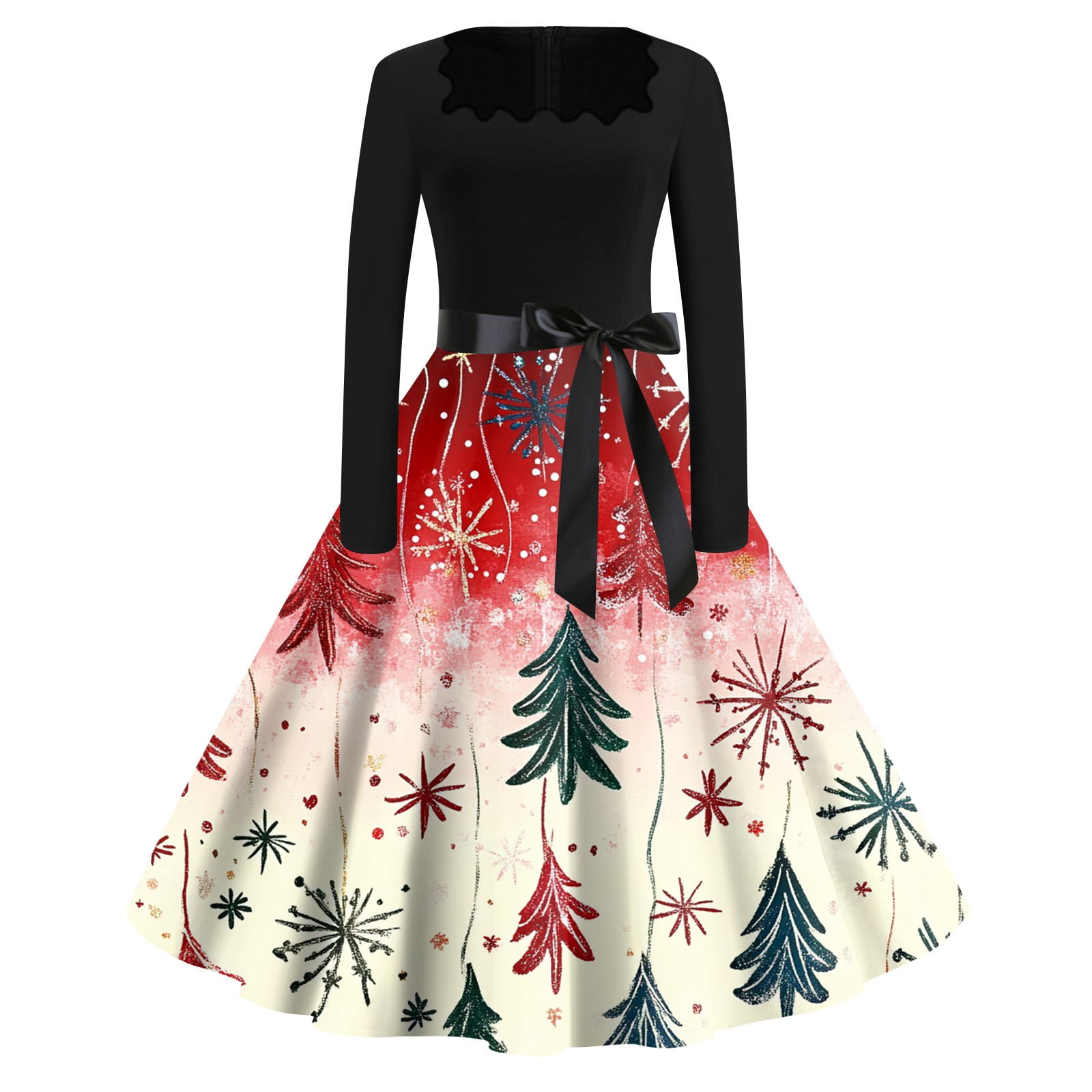 Christmas Dresses for Women Plus Size Christmas Costumes Cute Glitter ...