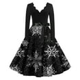 Christmas Dresses for Women Plus Size Snowflake Dress Christmas Tea ...