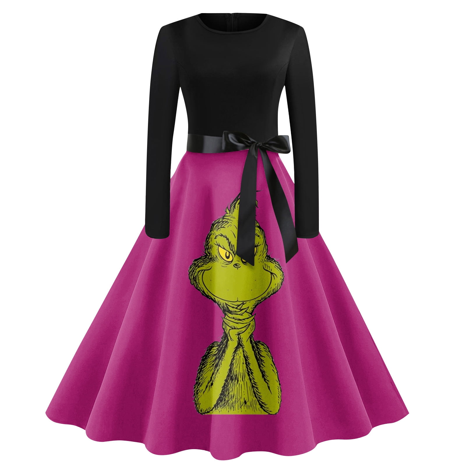 Christmas Dresses for Women Women's Grinch Dresses 2024 Vintage Grinch ...