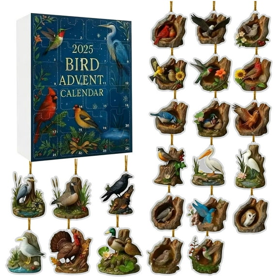 Christmas Duck Advent Calendar 2025, 24PCS Duck Ornament Countdown Box ...