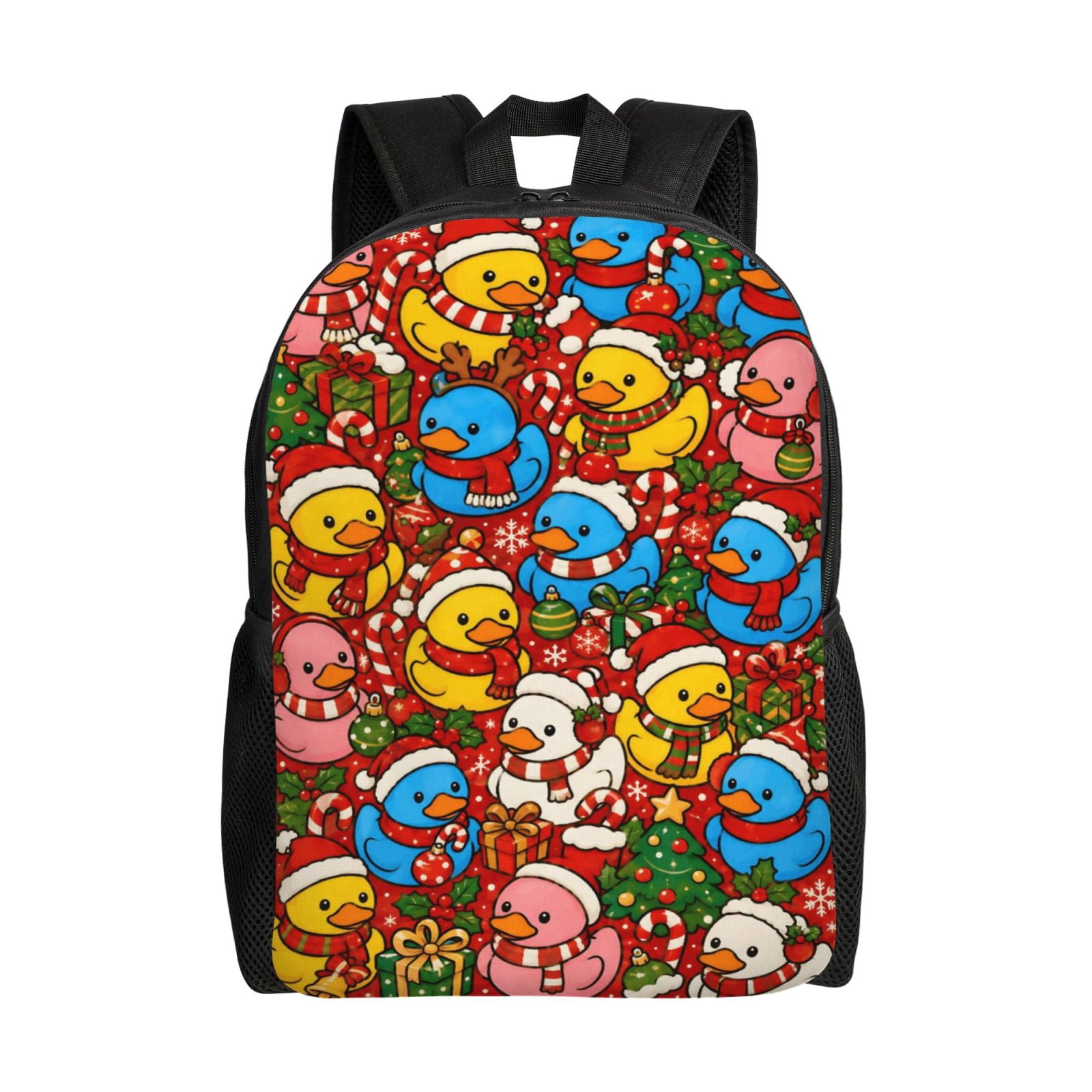 Christmas Duck Backpack Full Front Print Travel Laptop Bag for Men and ...