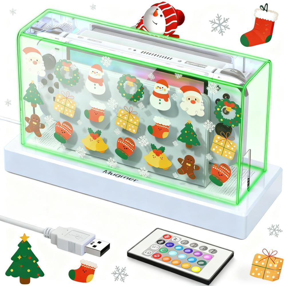 Christmas Dust Cover for Nintendo Switch/OLED - Features 16-Color LED ...