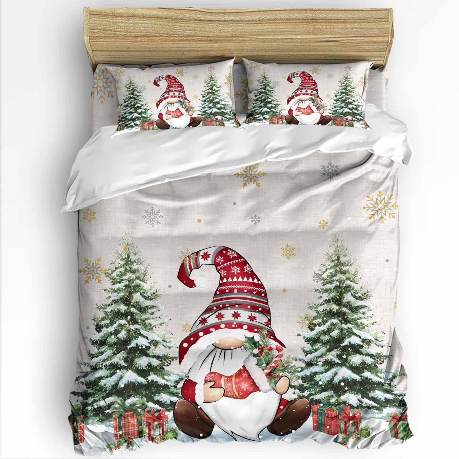 Christmas Dwarf Twin Size Comforter Set, Winter Christmas Tree ...