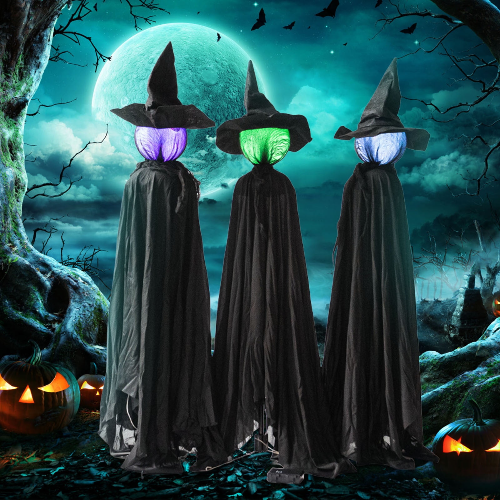 Christmas EDHITNR Colorful Light Three Holding Hands Witches Single ...