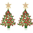 Christmas Earrings for Women Snowflake Earrings Gold Christmas Trees ...