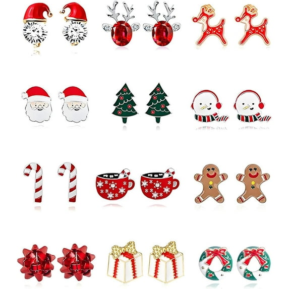 Christmas Earrings for Women Stocking Stuffers Christmas Tree Snowflake ...