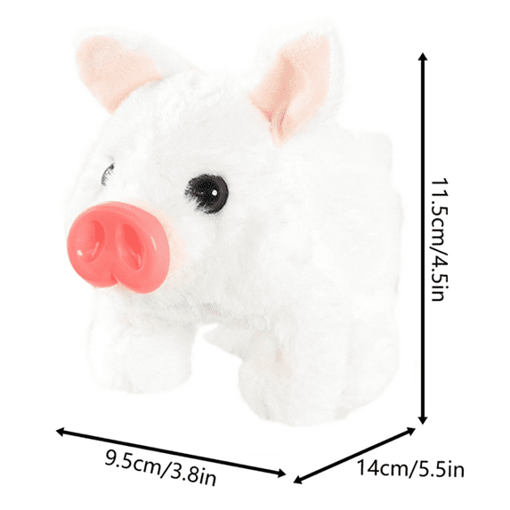 Christmas Electric Pig Plush Realistic Toy, Interactive Stuffed Animal ...