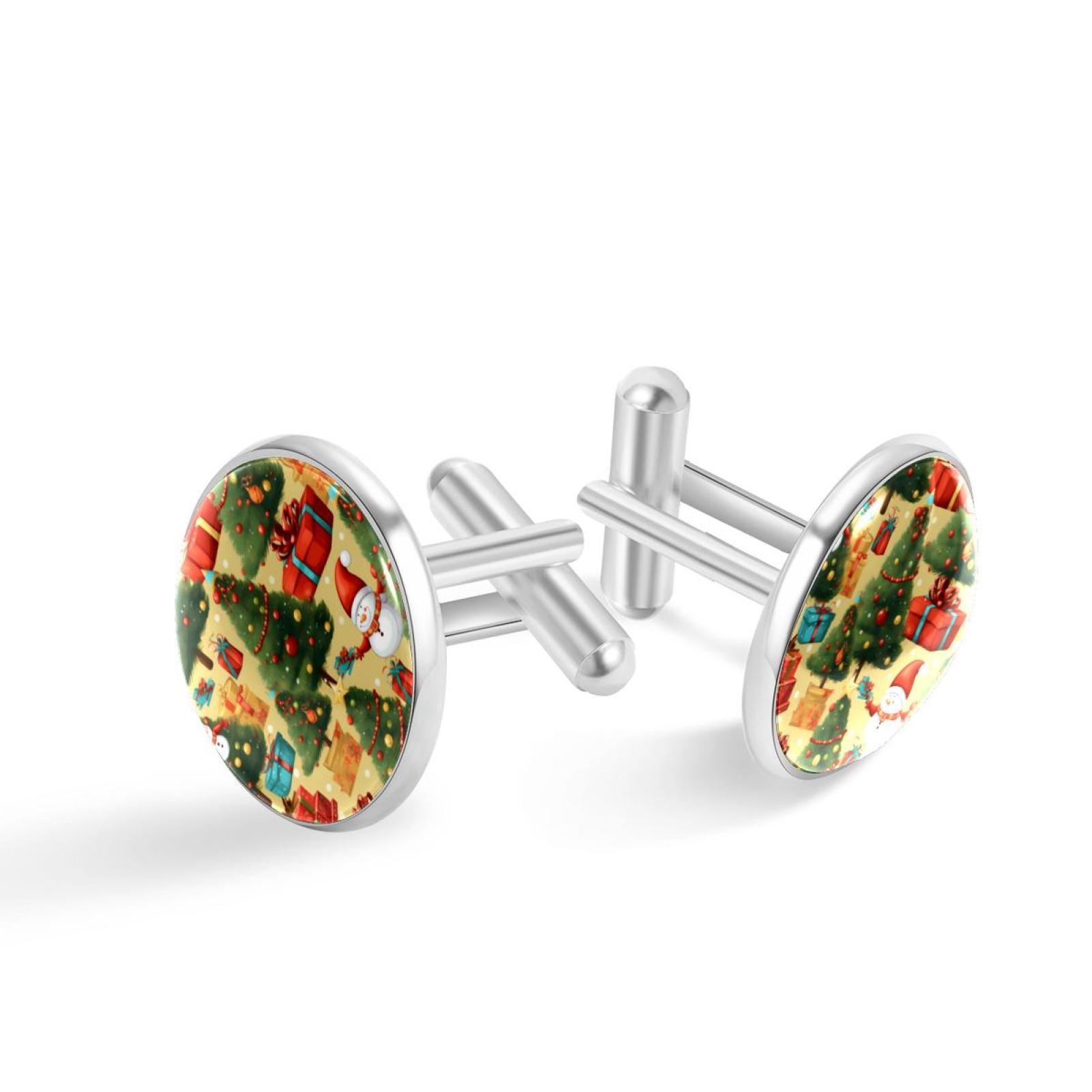 Christmas Elegant Silver Men's Cufflinks for Formal Attire, Made of ...