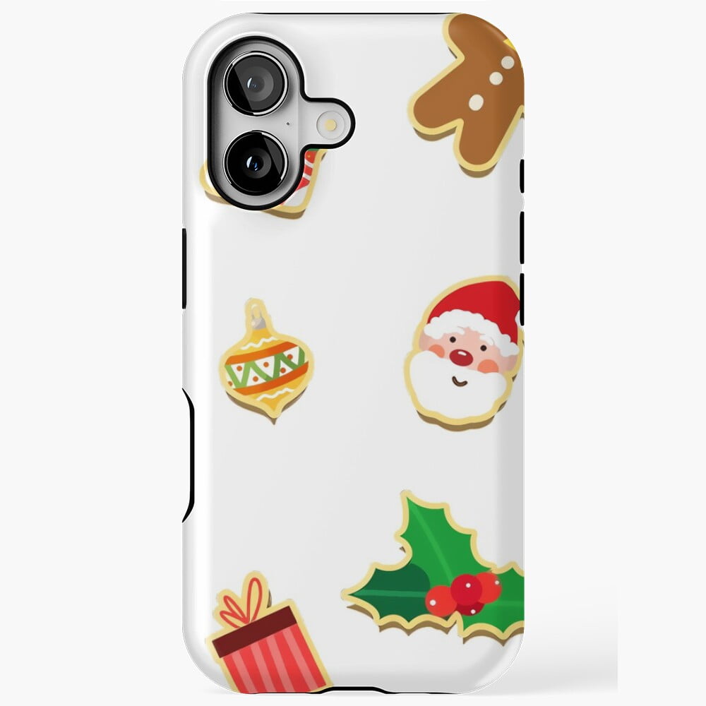 Christmas Elements Festive Seasonal Holiday Pattern iPhone Case 17 11 ...