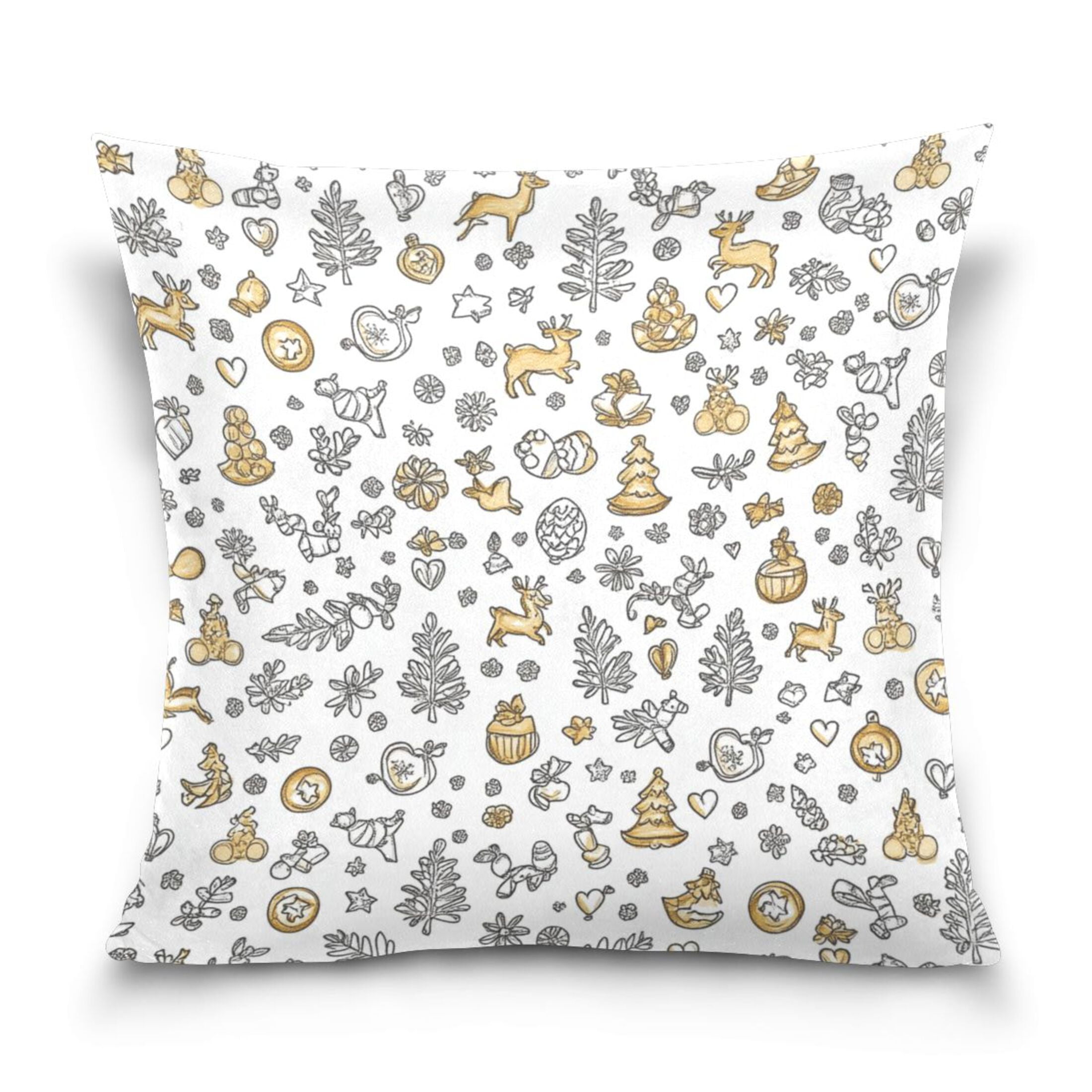 Christmas Elements Icons Pillowcase Special Crystal Velvet Square One ...