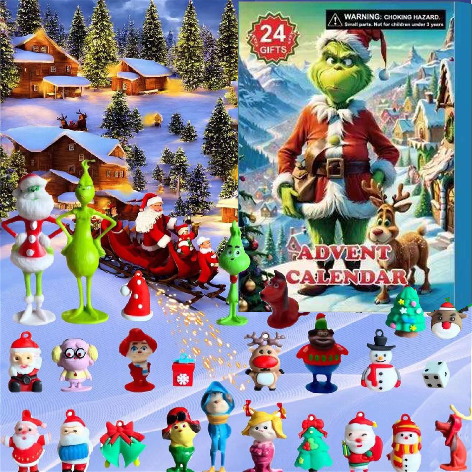 Christmas Elf Advent Calendar 2025 - 3D Gingerbread & Green Christmas ...