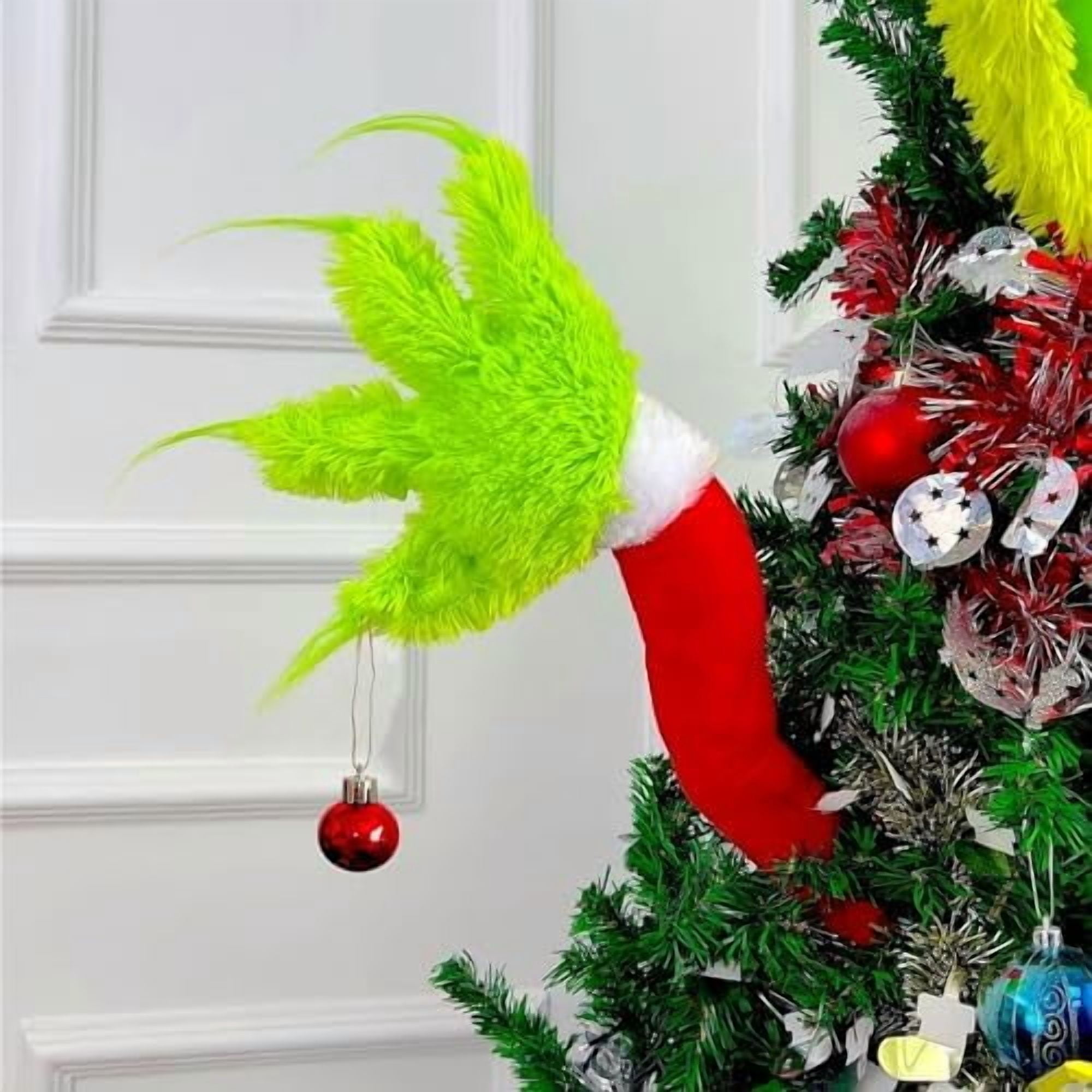 Christmas Elf Body Tree Decorations, Green Monster Stole Xmas Topper ...