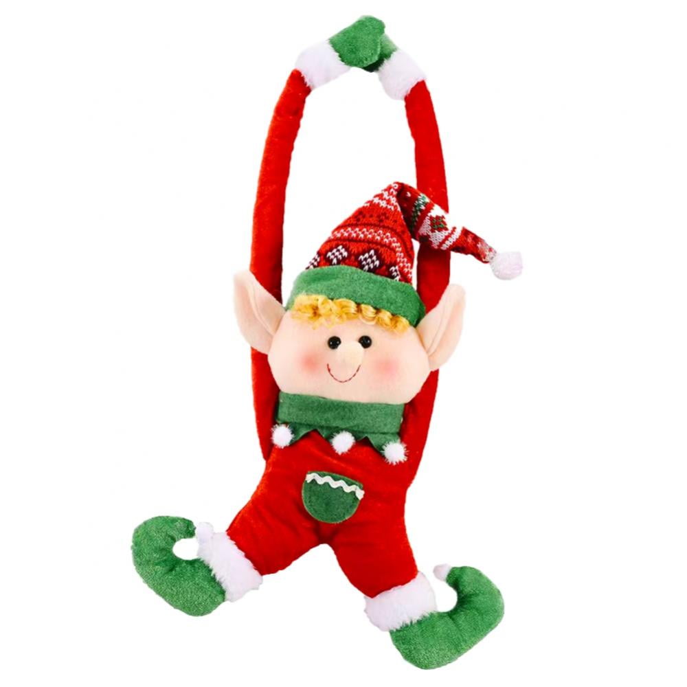 Christmas Elf Christmas Santa Tree Topper Stuffed Hand Stuck Plush ...