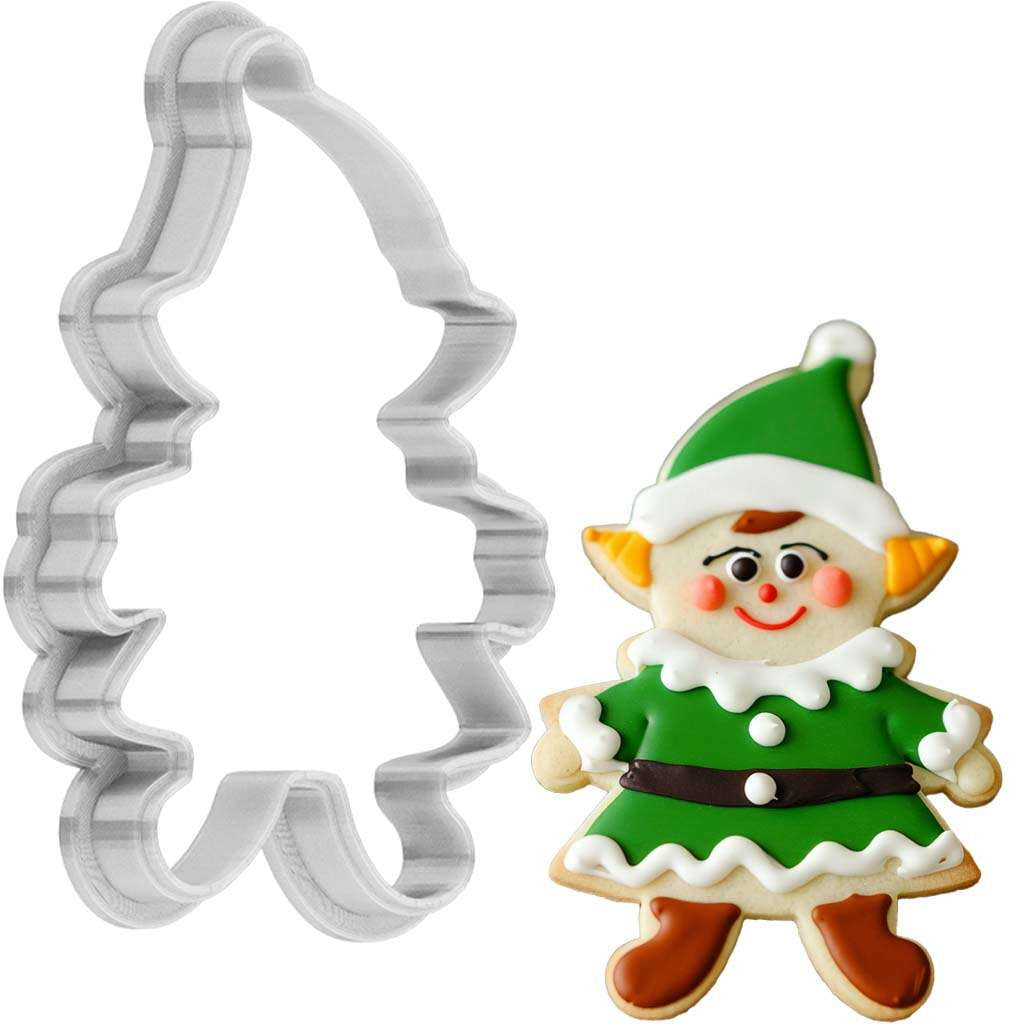 Christmas Elf Cookie Cutter 4 Inch Made in USA by WONDERTORY - Walmart.com