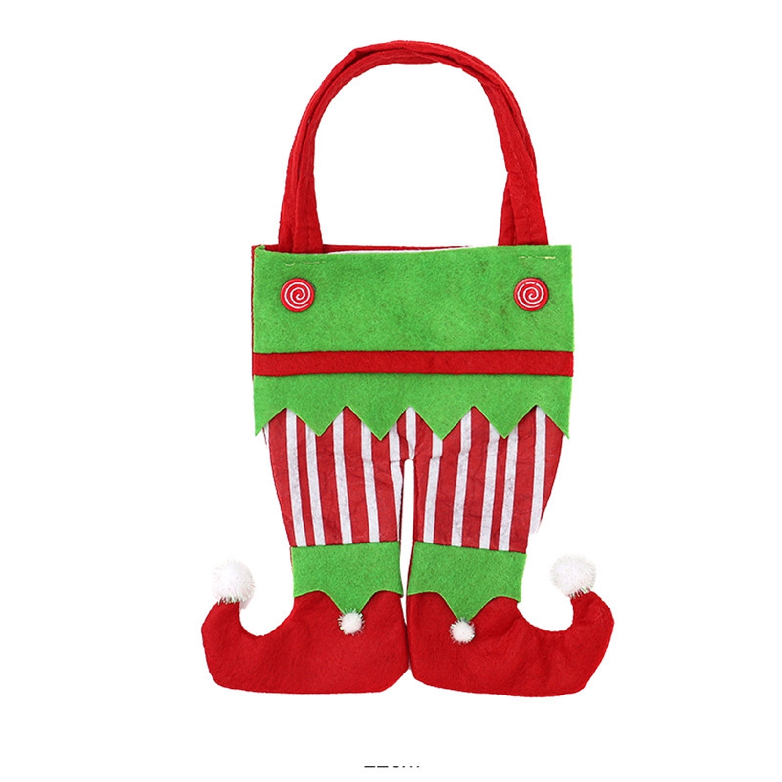 Christmas Elf Leg Shaped Bags: Festive Red & Green Designs, Felt ...