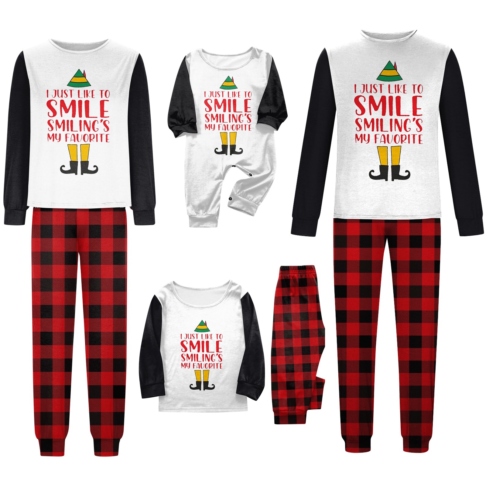 Christmas Elf Matching Family Pajamas Set - Green Christmas Monster ...