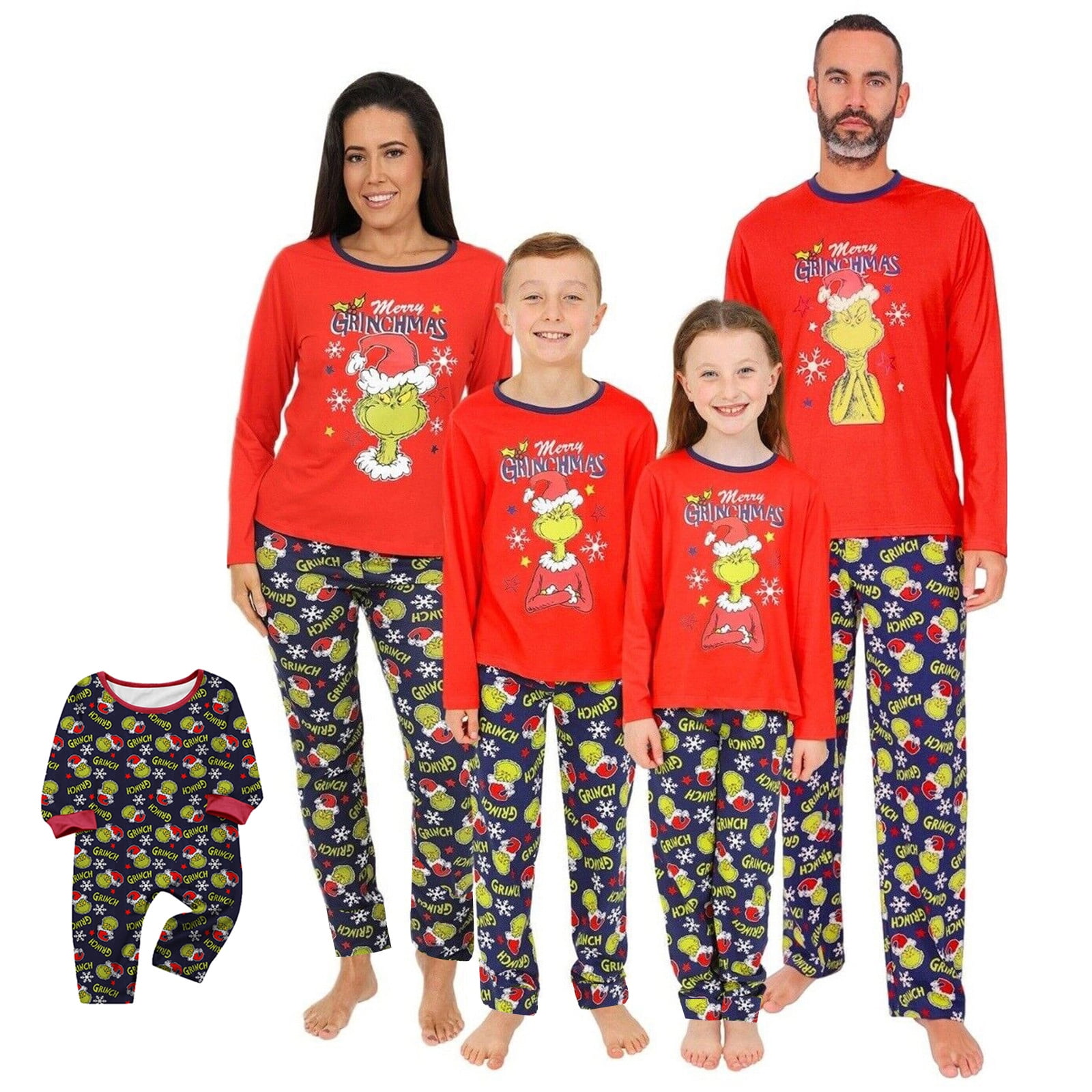 Christmas Elf Matching Family Pajamas Set - Green Christmas Monster ...