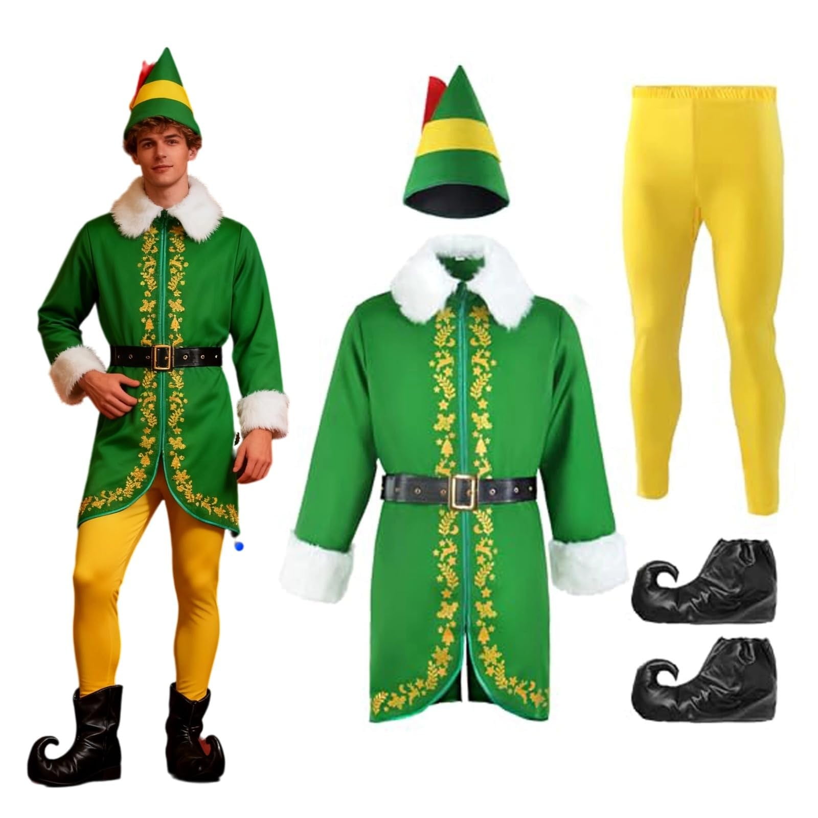 Christmas the Elf Outfit for Men, Elf Men Outfit, Christmas Outfit for ...
