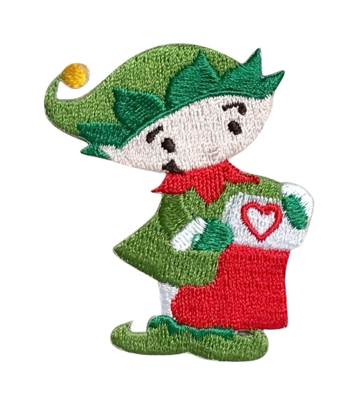 Christmas - Elf - Santa's Little Helper - Red Stocking - Iron On ...